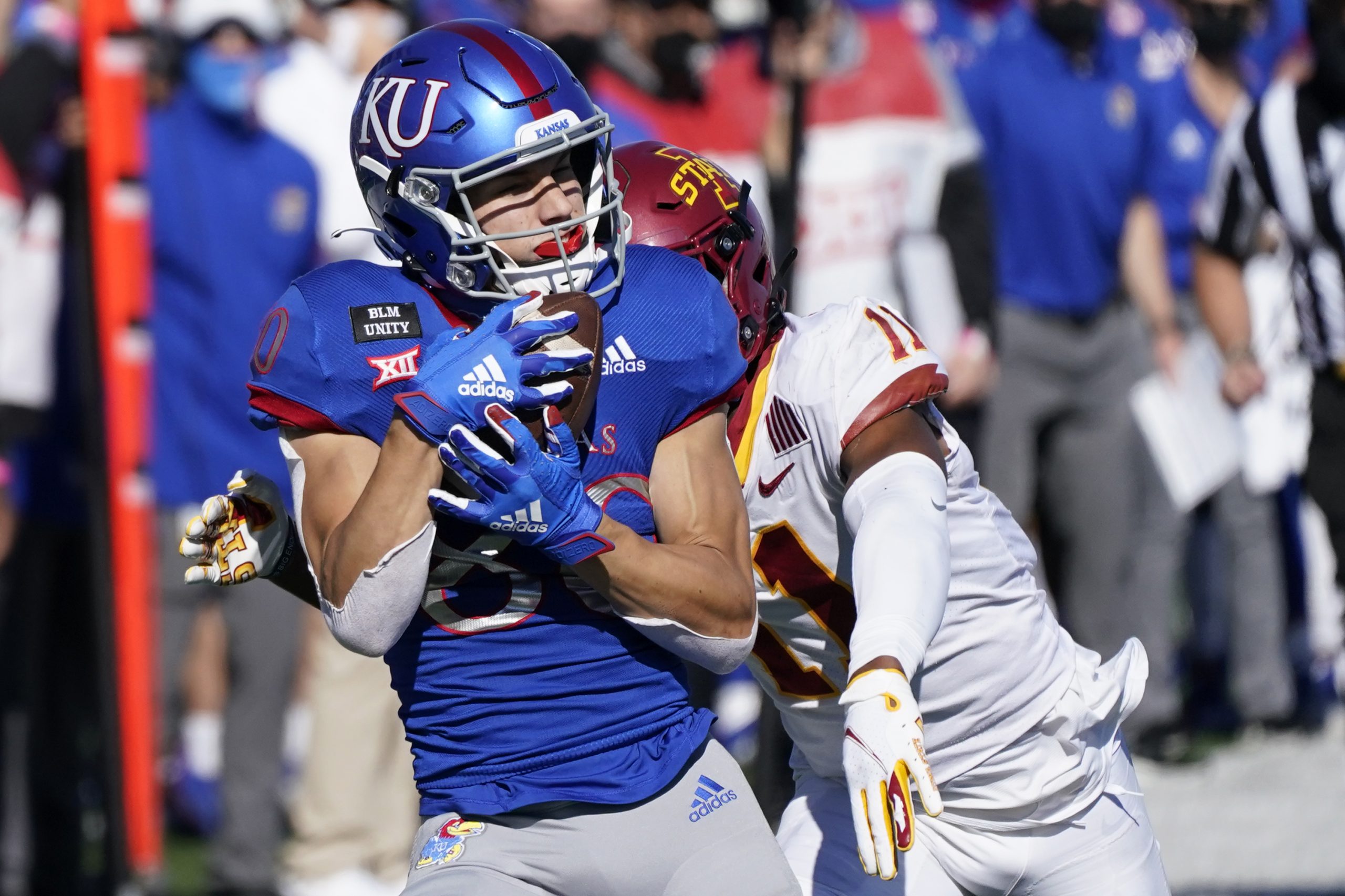 KU freshman WR Luke Grimm standing out with larger role | News, Sports ...